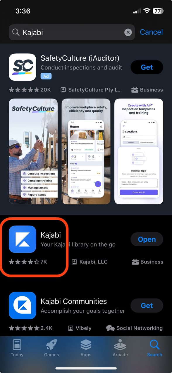 Does Kajabi have an app?